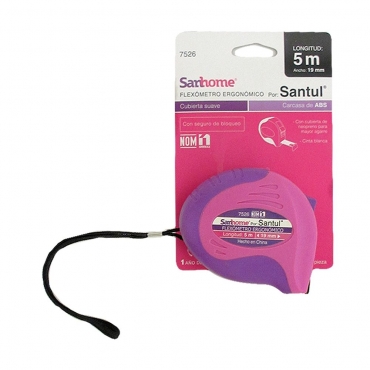 Grupo Ferretero CHC :: Flexometro solido de ABS rosa 5m