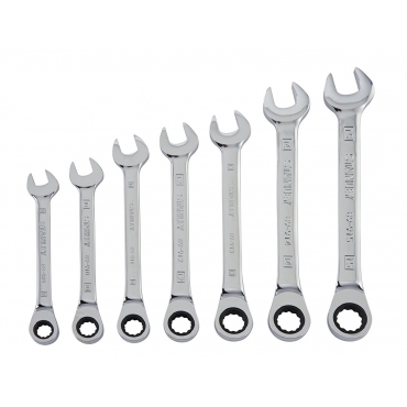 Grupo Ferretero CHC :: Set de 7 llaves combinadas con matraca MM