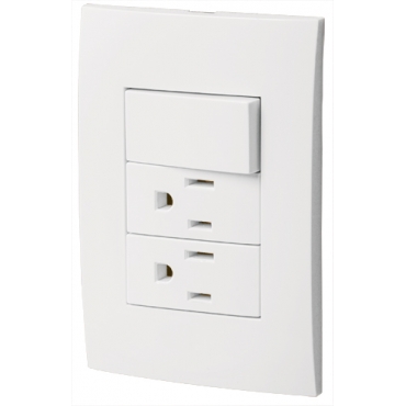 Grupo Ferretero CHC :: Placa con 2 contactos e interruptor sencillo