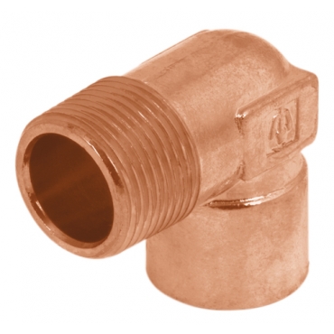 Grupo Ferretero CHC :: Codo 90° de cobre a rosca exterior 1/2"