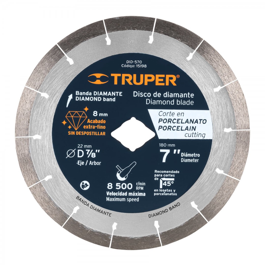 Grupo Ferretero CHC :: Disco de diamante, 7" corte porcelanato
